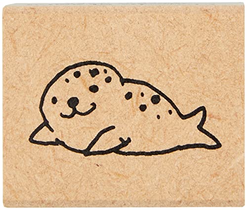 アザラシ・横/W30xD25xH19mm/0812-034・Color:アザラシ・横・パッケージ個数:1・スタンプサイズ：W30xD25xH19mm ホルダー：木製　印面：ラバー使いやすくてかわいい絵柄のスタンプ。片手でポンポンと押せるちょ...