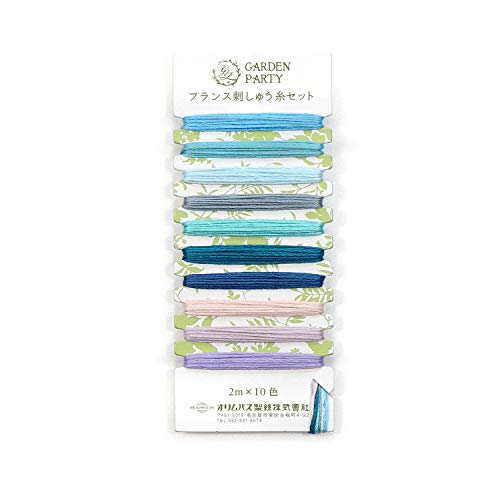 アクア/-/GPC-8・Color:アクア・内容：2m×10色・素材：綿100%・生産国：日本光沢と風合いに加え、染色堅牢性に優れた糸で、豊富な色数が揃っています。