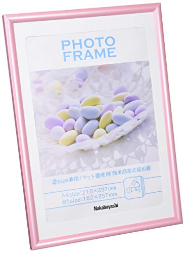 木目調ピンク/A4/B5/フ-TPS-401-P・Size:A4/B5Color:ピンク・パッケージ個数:1・フレーム外形寸法:タテ308xヨコ220x厚み14mm、収納用紙サイズ:297x210mm、マット窓サイズ:247x170mm【規...