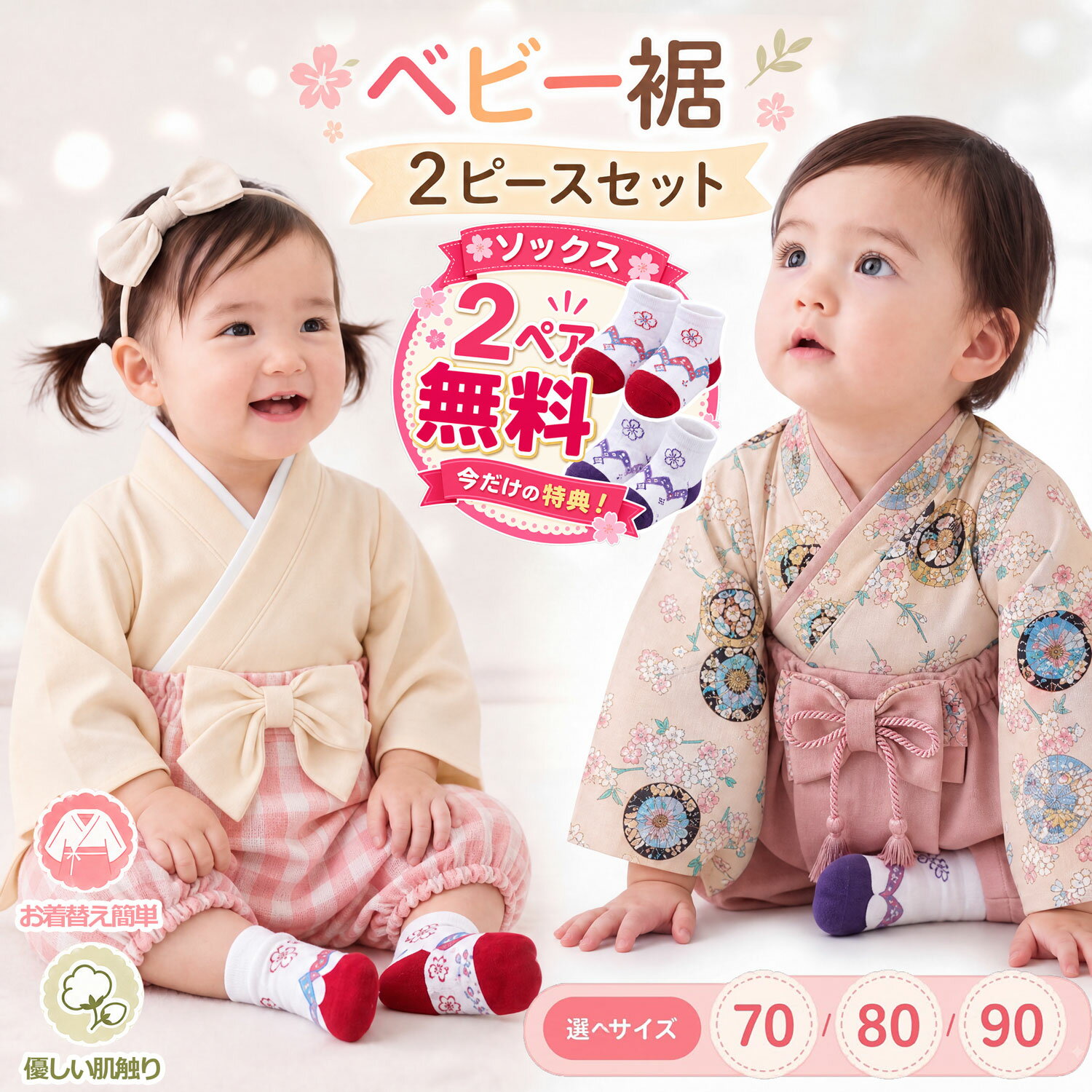 商品情報 素材構成 【型番 6-001（和傘・桜柄）】 ・トップス：綿100% ・パンツ：亜麻30% ＋ 綿70% 配合 【型番 5-001（チェック柄）】 ・トップス：亜麻55% ＋ 綿45% 配合 ・パンツ：綿100% 商品特徴 【共通...