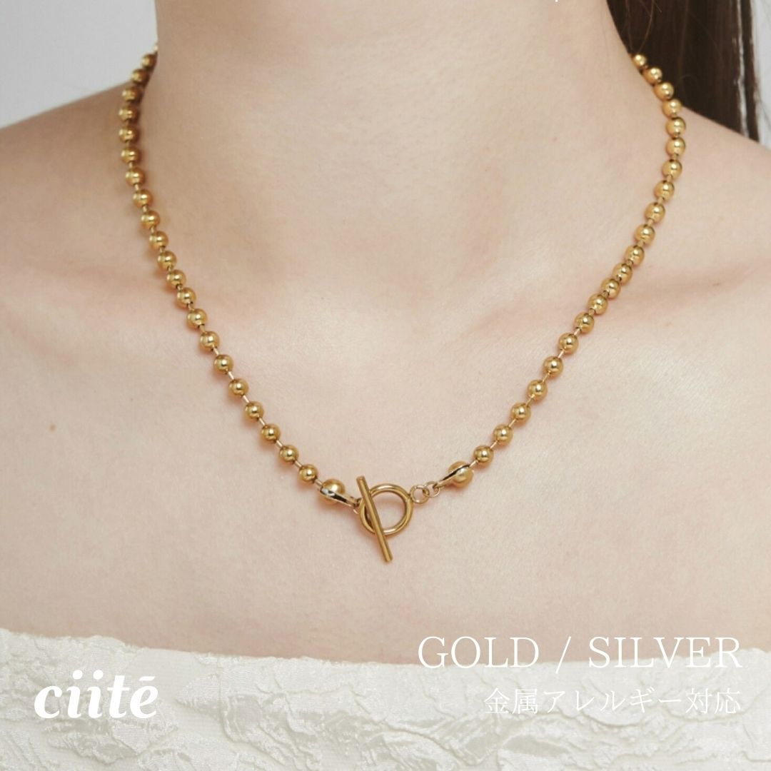 ▼ ゴールド▼ シルバー 商品名 【 金属アレルギー対応 】2way マンテルデザイン ボールチェーンネックレス サージカルステンレス 素材 サージカルステンレス サイズ 長さ：43.7cm 備考 【金属アレルギー対応 サージカルステンレス...