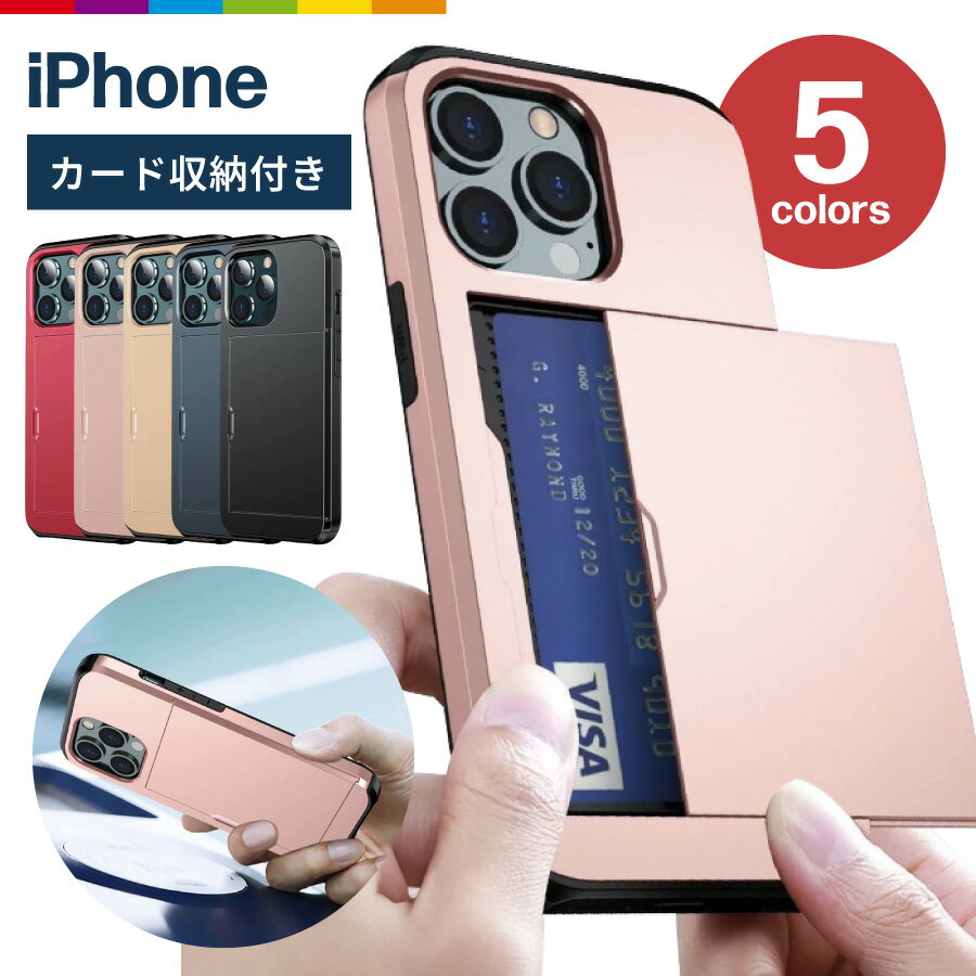 商品説明 ケース背面に、カード収納用のスロットを搭載！ 片手でスライドするだけで素早くカードを取り出せて便利です。 耐衝撃、耐摩耗に優れたポリカーボネートとTPUの二重構造でiPhoneをがっちり保護！ 万が一の落下時も、iPhone本体へ...