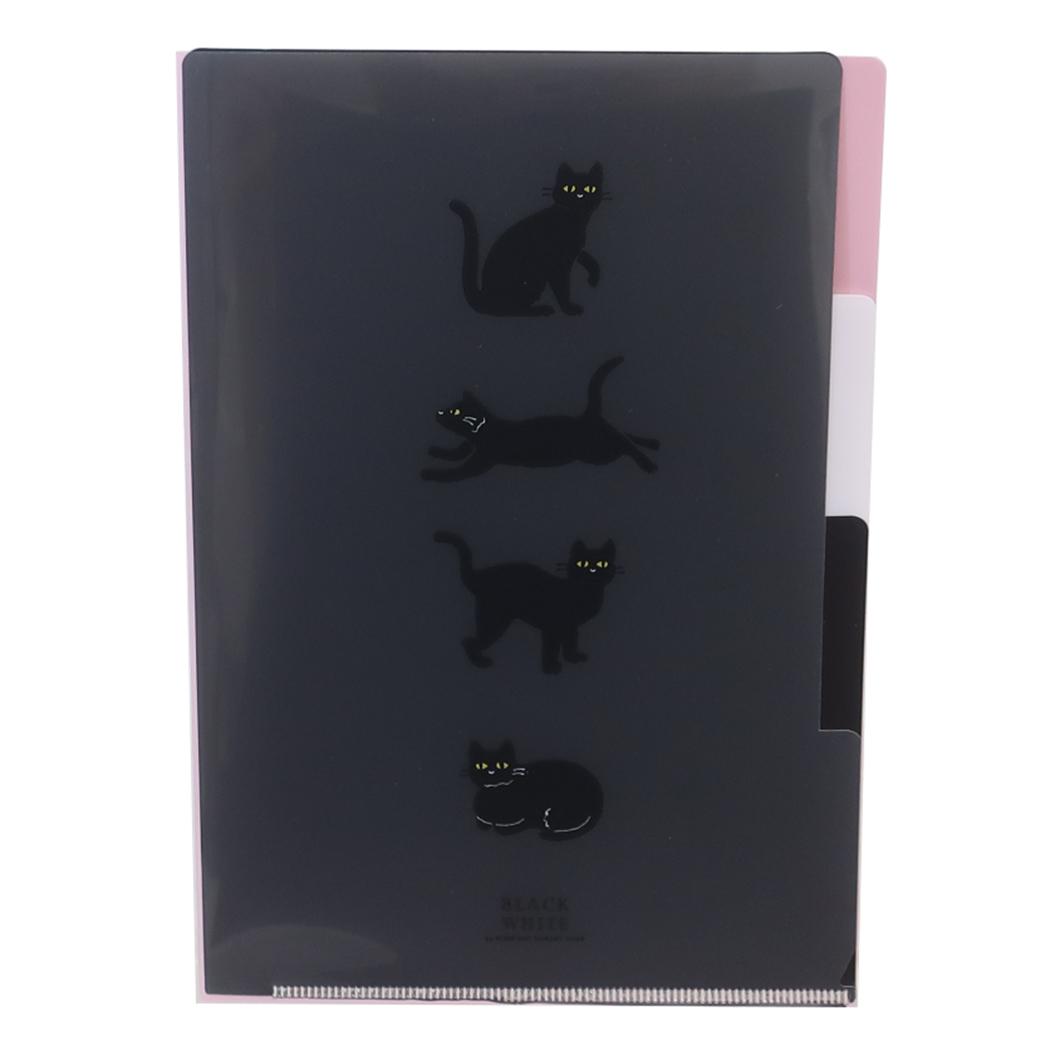 真夜中の雑貨店 ポケットファイル A5ポケットクリアファイル 3インデックス クロネコ Green Flash おしゃれ文具 かわいい グッズ メール便可 あす楽 シネマコレクション真夜中の雑貨店の大人も使いやすいおしゃれな文具シリーズクリ...