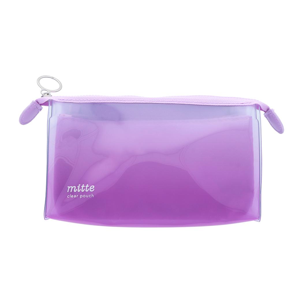 mitte ミッテ ペンポーチ クリアポーチ マチ sunset サンスター文具 新学期準備文具 シンプル グッズ あす楽 シネマコレクション魅せるがコンセプトのミッテから淡いグラデーションカラー登場お洒落/プレゼント/ギフト/筆記用具 収...