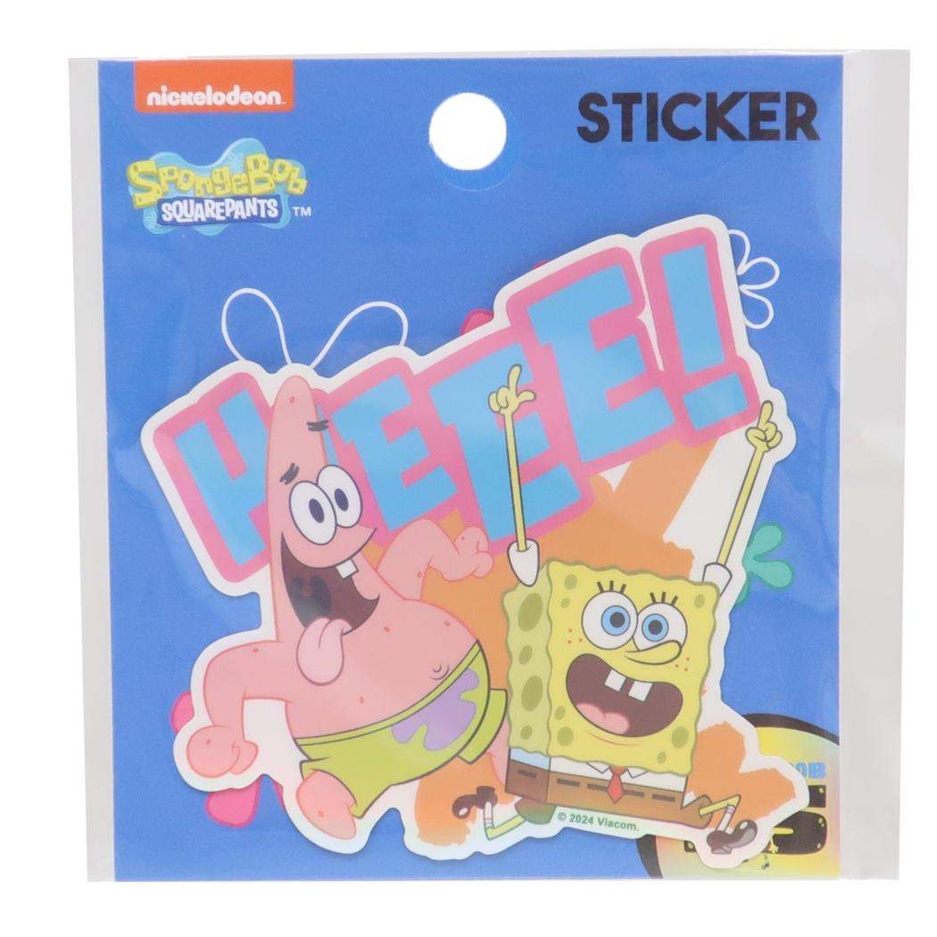 スポンジボブ ビッグシール ステッカー HEEE S＆C デコレーション キャラクター グッズ メール便可 あす楽 シネマコレクションスマートフォンやタブレットPCをアレンジお手紙/ノート/アレンジ/デコシール/コレクションシール大人気[ス...