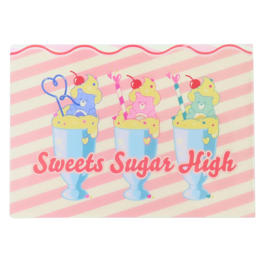 ケアベア ポケットファイル A4クリアファイル サマー CareBears S＆C 新学期準備文具 3ポケット キャラクター グッズ メール便可 あす楽 シネマコレクションケアベアの可愛いステーショナリーが登場可愛い ファイル/中学生/高校...