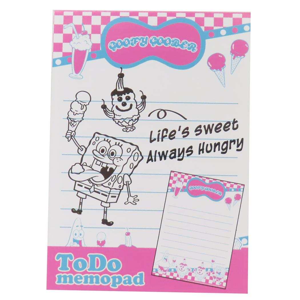 スポンジボブ メモ帳 To do メモ ボブAH アイスピンク S＆C メモパッド キャラクター グッズ メール便可 あす楽 シネマコレクションスポンジボブの可愛いステーショナリーが登場オフィス/学校/覚え書き/一言メモ/可愛い メモ帳大人...