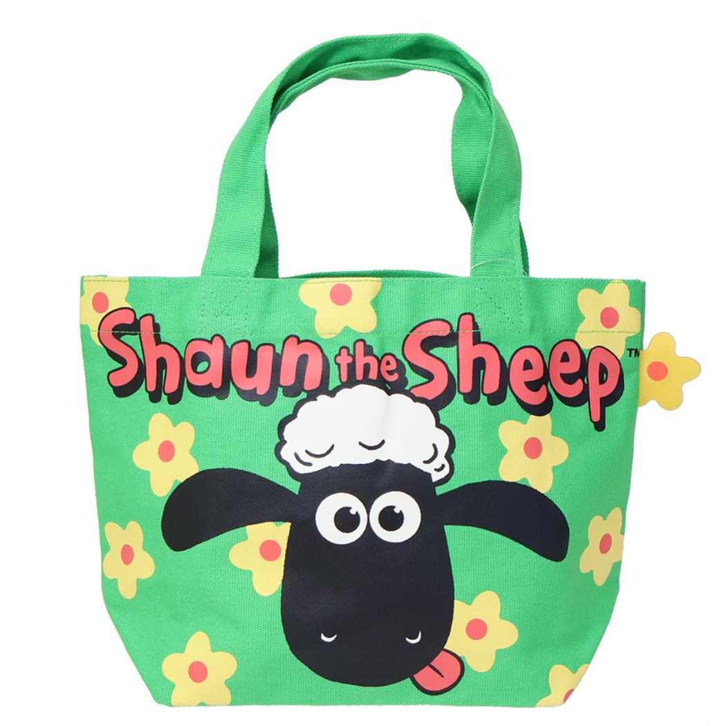 ひつじのショーン ランチバッグ カラーマチ付バッグ お花 スモールプラネット お弁当かばん キャラクター グッズ メール便可 あす楽 シネマコレクションお弁当入れやワンちゃんのお散歩などに使えるマチ付きバッグオフィス/ミニバッグ/遠足/学校...