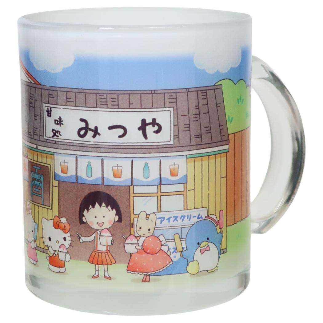 ちびまる子ちゃんxサンリオキャラクターズ マグカップ ガラスマグ みつや 金正陶器 プレゼント キャラクター グッズ あす楽 シネマコレクションちびまる子ちゃんとサンリオキャラクターズコラボシリーズ登場コップ/テーブルウェア/新生活/ギフト...