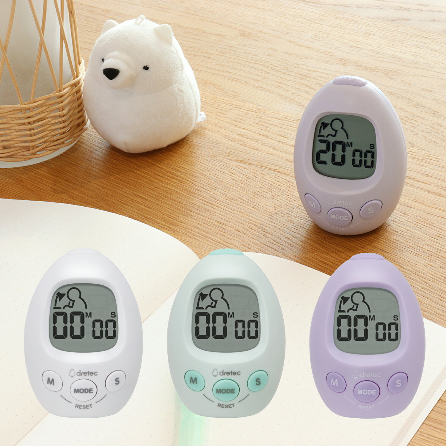 ・勉強モード→休憩モードの自動切り換えで勉強の効率アップ ・アラームON/OFF切替機能付(10秒、無音の場合はLEDランプ点滅) ・便利な時計機能付。スマホで確認してつい時間を潰すなんてこともなし ・折り返しカウントアップ機能付 ■本体色...