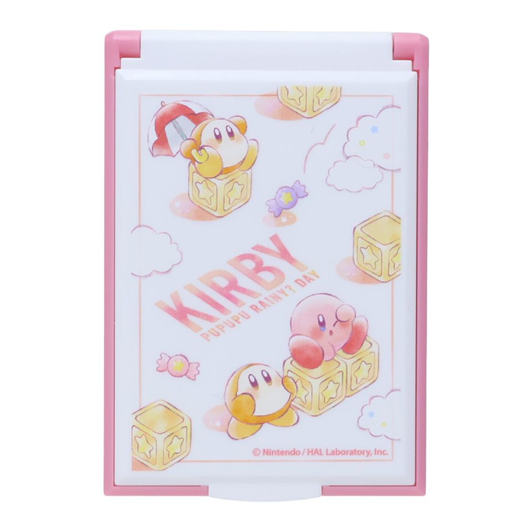 星のカービィ 手鏡 カードミラーS PUPUPU RAINY？ DAY カミオジャパン コンパクトミラー キャラクター グッズ メール便可 あす楽 シネマコレクション超ミニサイズでポーチにすっぽり収まるスタンド式ミラーハンドミラー/かわいい...