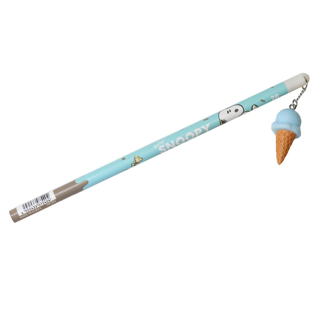 スヌーピー えんぴつ アイスチャーム付き鉛筆2B MELTY ICE CREAM ヨコ ピーナッツ カミオジャパン 新学期準備文具 キャラクター グッズ メール便可 あす楽 シネマコレクションスヌーピーのかわいいステーショナリーシリーズ可愛...
