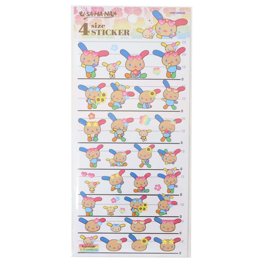 ウサハナ シールシート 4サイズステッカー 4SIZE STICKER Kawaii Style Time サンリオ カミオジャパン デコシール キャラクター グッズ メール便可 あす楽 シネマコレクションウサハナアイテムコレクション登場可...