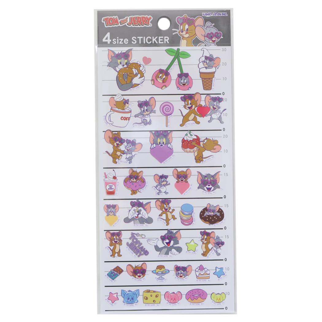 トムとジェリー シールシート 4sizeステッカー ポップサングラス ワーナーブラザース カミオジャパン デコシール 手帳デコ キャラクター グッズ メール便可 あす楽 シネマコレクション4種類のサイズで色んな用途で使いやすい可愛い シール...