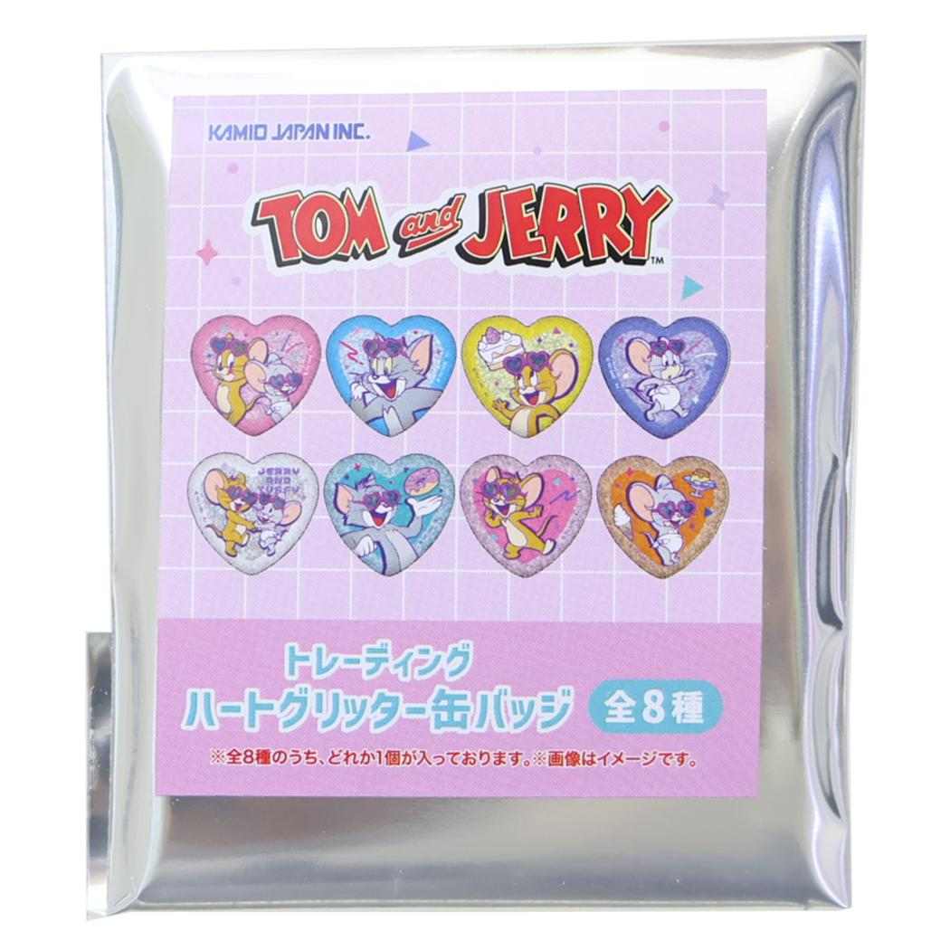 トムとジェリー 缶バッジ トレーディングハートグリッター缶バッジ 全8種の内どれか1個 ワーナーブラザース カミオジャパン コレクション雑貨 キャラクター グッズ メール便可 あす楽 シネマコレクション全部集めたくなるトレーディング雑貨シリ...