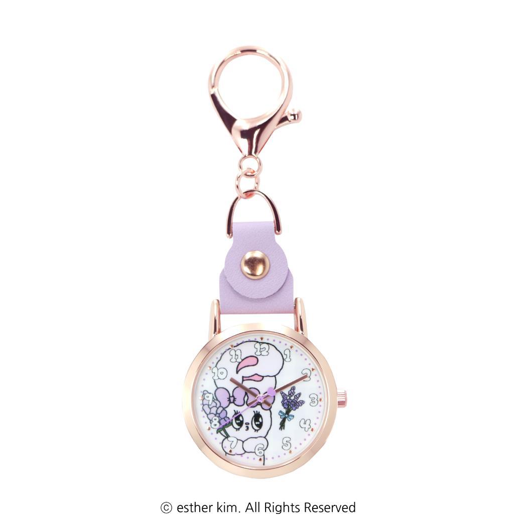 エスターバニー キーホルダー 時計 レザー KC ウォッチ G PU Esther Bunny フィールドワーク プレゼント レディース 女性 女の子 キャラクター グッズ メール便可 あす楽 シネマコレクションエスターバニーのキュートな時...