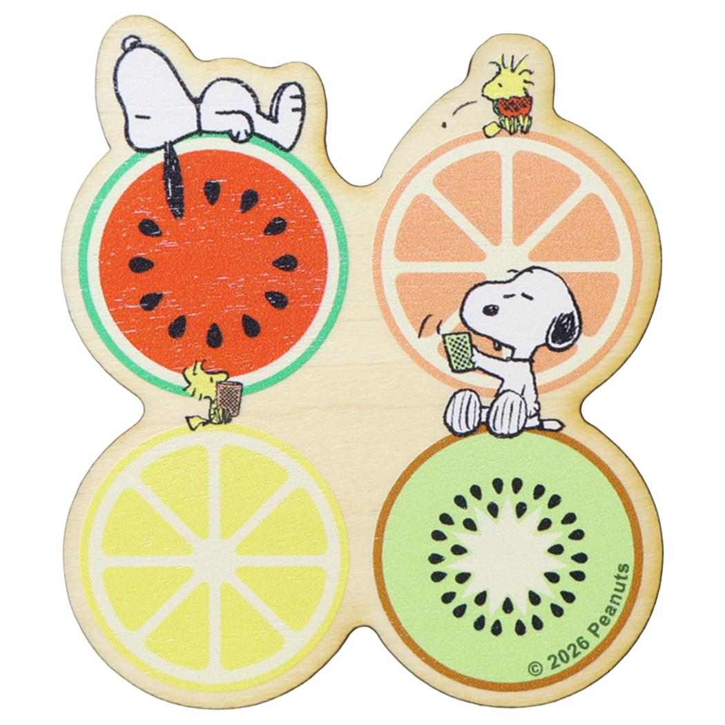 スヌーピー 磁石 木製マグネット くだもの、いっぱい ピーナッツ ナガノファクトリー ホワイトボード 冷蔵庫 キャラクター グッズ メール便可 あす楽 シネマコレクションぬくもりのある木製マグネットキッチン/玄関/インテリア/プレゼント/ギ...