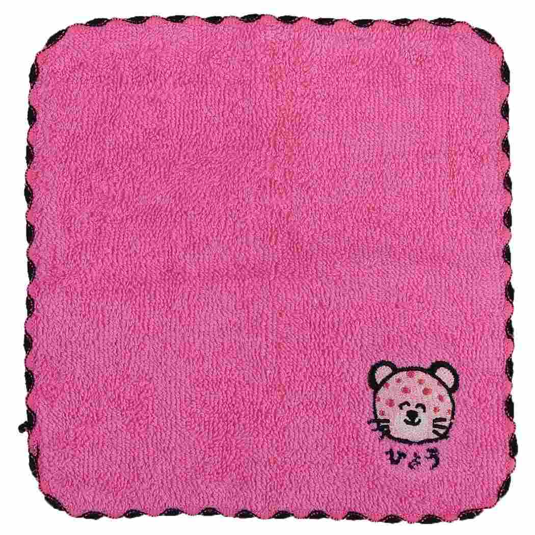 おえかきさん ミニタオル ワンポイント刺繍ハンカチタオル ひょうさんピンク オクタニ おもしろ雑貨 汗拭きタオル グッズ メール便可 あす楽 シネマコレクション手触り＆吸水性もバツグンの可愛い汗拭きミニタオルプレゼント/ギフト/贈り物/誕生...