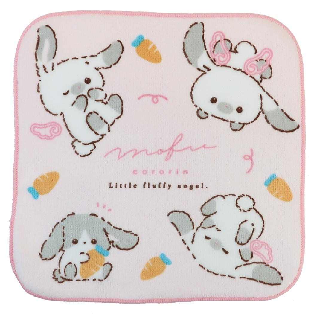 ミニタオル ハンカチタオル もふころりん うさぎ クーリア 汗拭きタオル かわいい ネームタグ付き グッズ メール便可 あす楽 シネマコレクションプレゼントにも最適 プチプラキュートなミニタオル小学生/幼稚園/キッズハンカチ/お手拭きタオル...