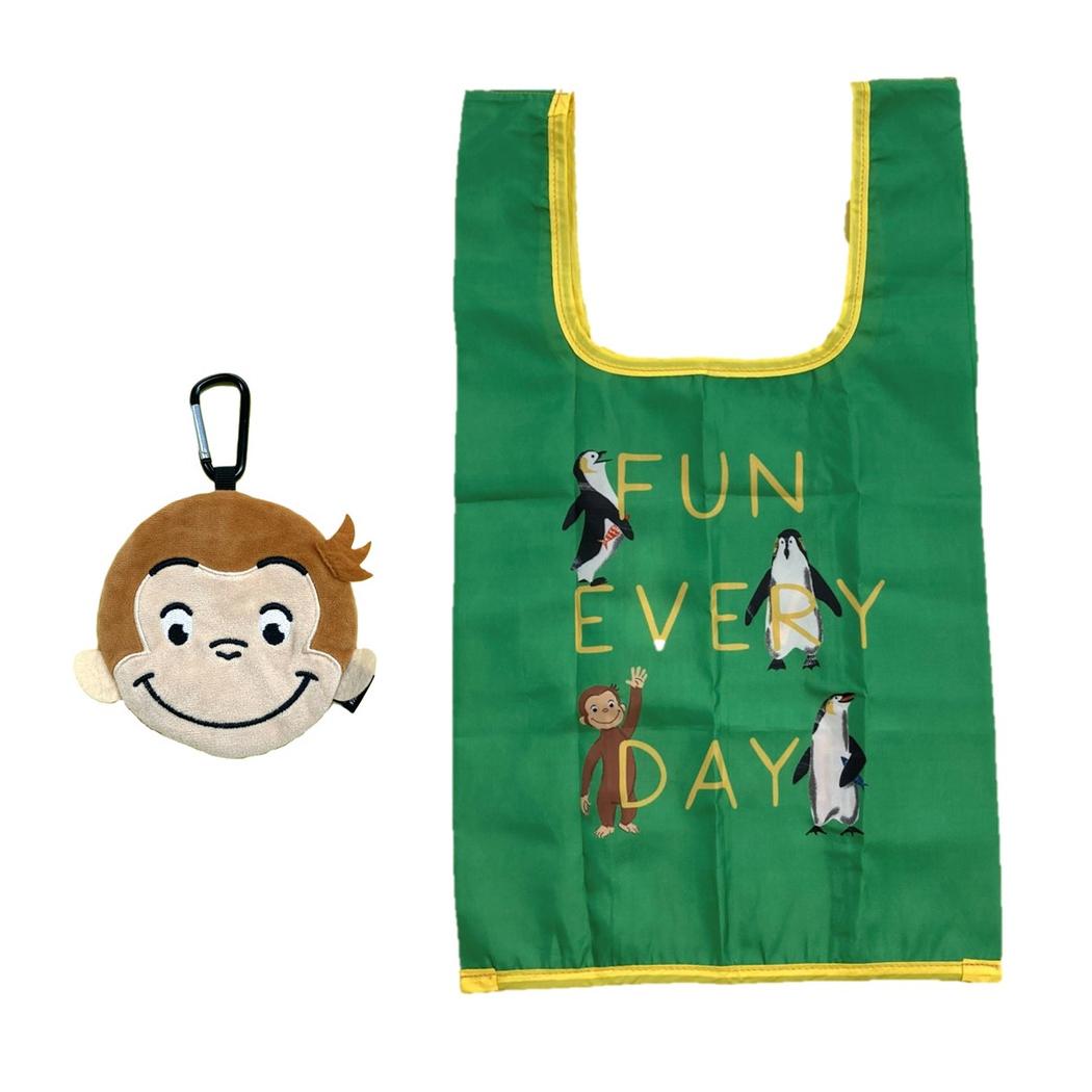 おさるのジョージ エコバッグ エコポシェ FUN EVERY DAY GR ゾーウィー お買い物かばん 絵本キャラクター グッズ メール便可 あす楽 シネマコレクション小さく折り畳んで持ち運びしやすいECO BAG折り畳みバッグ/コンパクト...