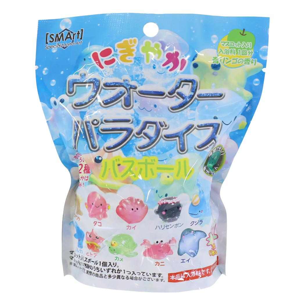 子供たちが大喜び間違いなしの[にぎやかウォーターパラダイス]入浴玉が新登場バスボールを浴槽にいれると発泡しながら溶けていき…中からマスコットがひょこっと現れます暗闇で光る蓄光マスコットです発泡タイプ[青りんご]の香りで超リラックスデザインは...