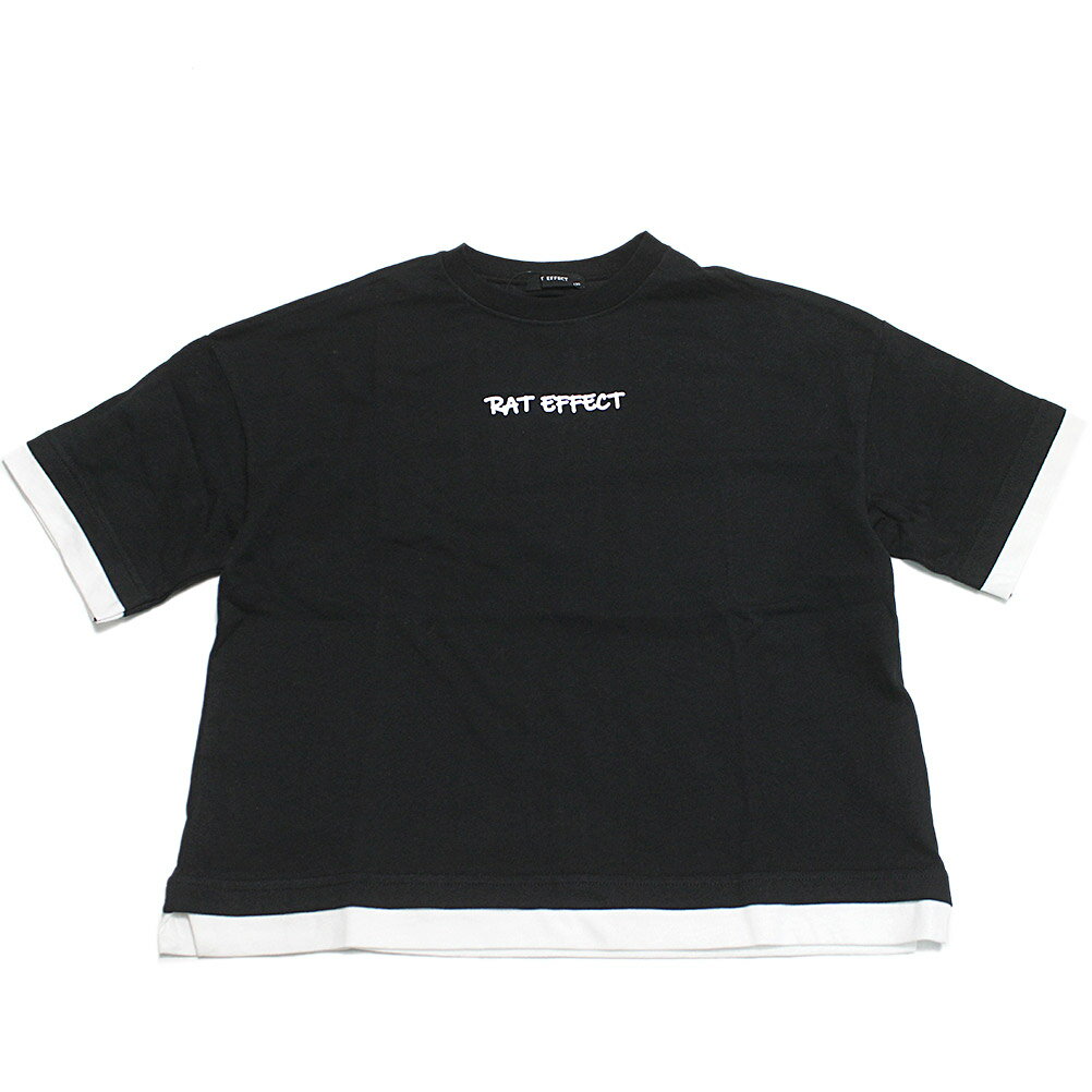 “ラットエフェクト”のレイヤード風バックプリントTTシャツを重ねた様なレイヤード風のTシャツ。ゆったり着れるオーバーサイズシルエットです。存在感のあるバックプリントが目を惹きます。本体　綿100%リブ部分　綿95%　ポリウレタン5%オフホワ...