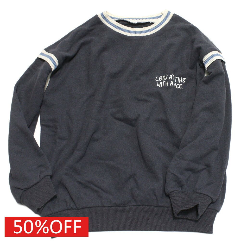 “オーシャン＆グラウンド”のアミリブロゴステッチスウェットスポーティなデザインのスウェットトレーナー。ボディには微起毛でソフトタッチな風合いの裏毛素材を使用。ライン入りのリブと胸の刺しゅうがポイントに◎セットアップ可能なパンツ（oce452...