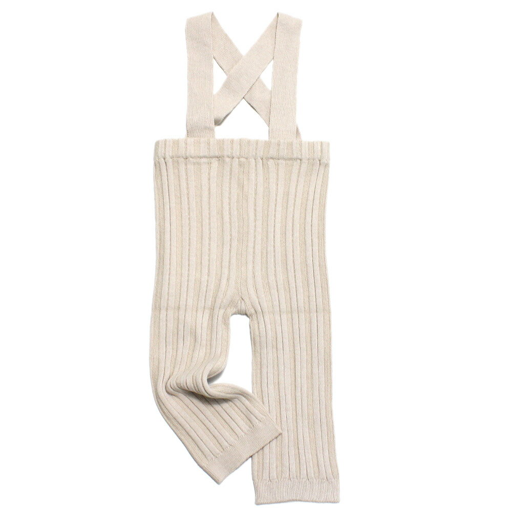 “モクモフ”のサスペンダー付き レギンス伸縮性のあるリブ編みのサスペンダーパンツ。ずり落ちを防いで、伸び伸びおしゃれを楽しめるアイテム。トップスを選ばないナチュラルなカラーとシンプルなデザイン◎ウエストゴムでしっかりフィットします。この商品...