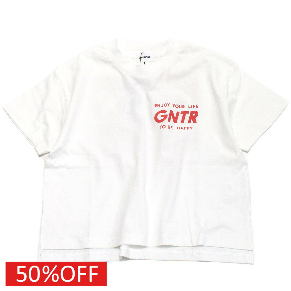 “ジェネレーター”のGNTR TシャツゆとりのあるワイドシルエットのTシャツ。バックに大きく入ったプリントがポイント。脇に少し入ったスリットで、フロントのみタックインするスタイリングも◎MODELWH・EC / 133cm / 28kg /...
