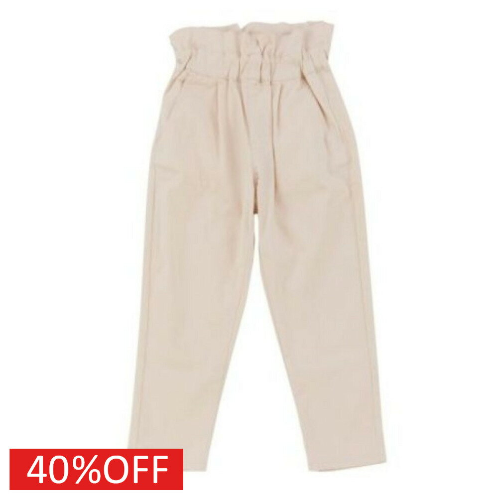 “オーシャン＆グラウンド”のlovin’itPANTSタックインが映える、『lovin’it』なフリルパンツ。ウエストのフリルをアクセントに、ガーリーな印象のテーパードパンツ。ストレッチ性のあるツイル素材で、元気に動いてものびのび快適。しゃ...