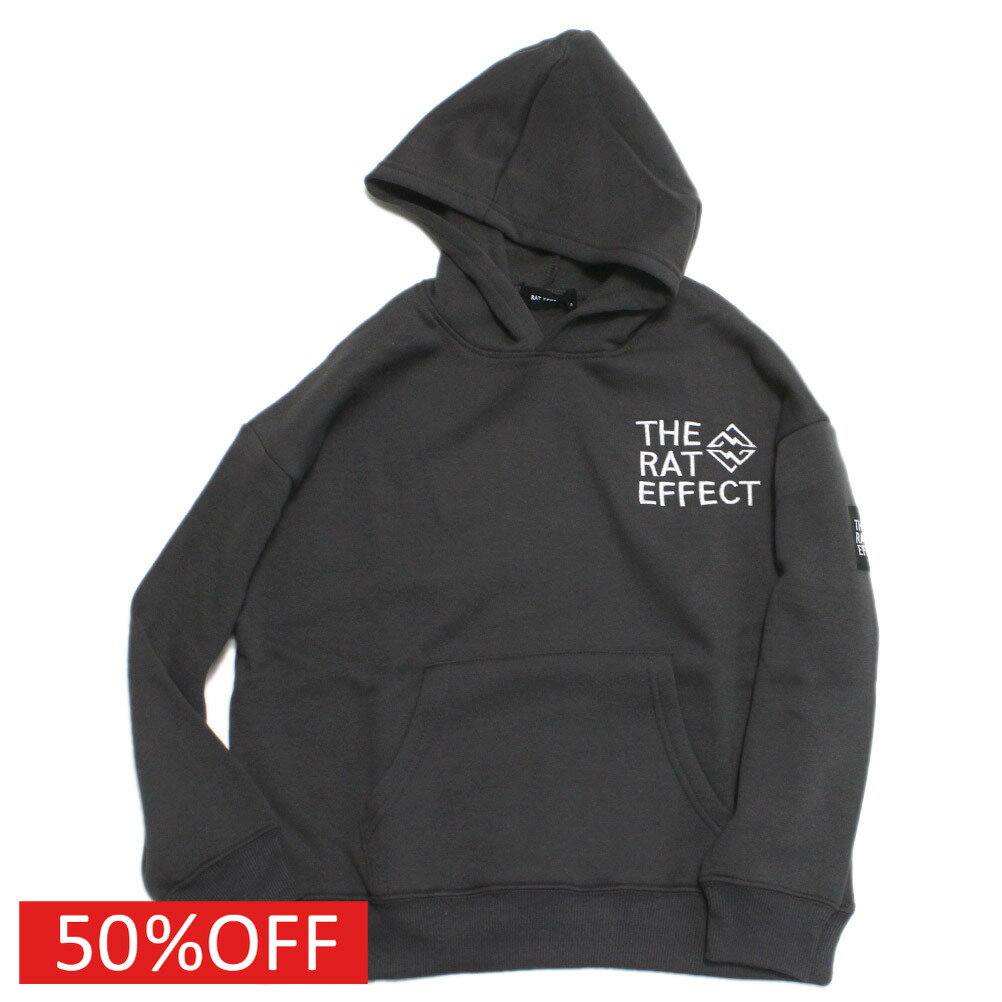 “ラットエフェクト”のRATEFFECT　OUTDOOR裏起毛フーディストリートコーデにぴったりなビッグシルエットのフーディートレーナー。柔らかな裏起毛素材を使用し、あたたかく快適な着心地を実現。左胸にはシンプルながら存在感のある刺繍ロゴを...