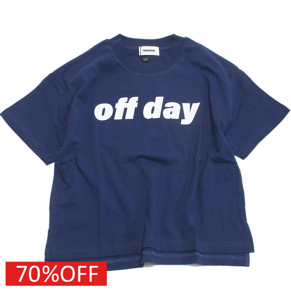 “ジェネレーター”のoff day ビッグTシャツ何枚あっても便利なプリントTシャツ。身生地は、着心地のいいコットン素材を採用。程よいオーバーサイズ感で、脇に入ったスリットもデザインポイントです。シンプルなプリントなので、どんなボトムスにも...