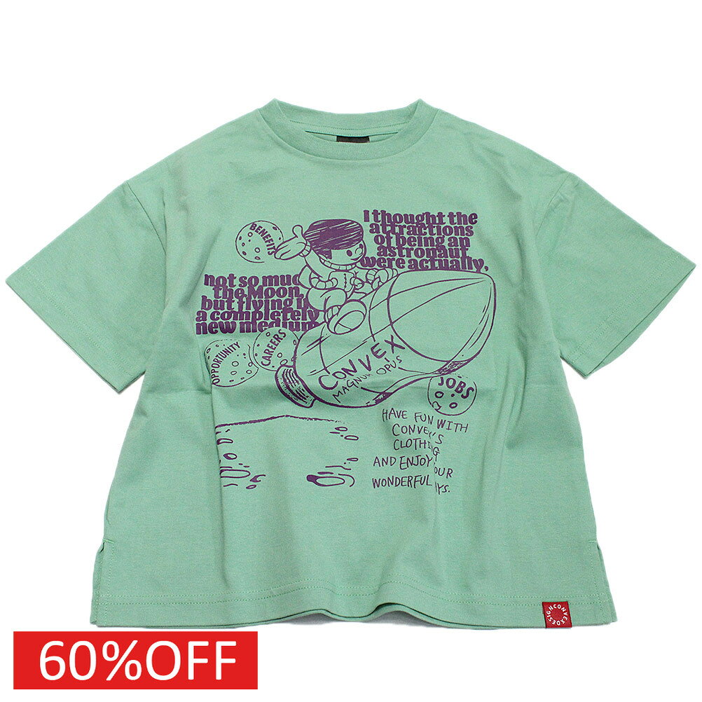 “コンベックス”のスペース/スリットWIDE-Tロケットに乗ったミュータンをデザインしたプリントTシャツ。ゆとりのあるワイドシルエットで、ラフな雰囲気。ボディはコットン素材で着心地抜群。裾にはサイドスリット、ブランドタブをプラス。本体　綿1...