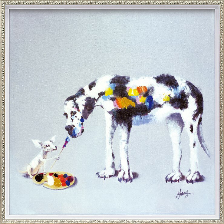 キャンバスにひとつひとつハンドペイントが施されたアートに樹脂フレームをセットしたアートフレーム。バリエーション豊かなアートをお楽しみ頂けます。■材質：キャンバス、樹脂フレーム■仕様：油絵ハンドペイント■作者紹介：Audey油絵具で1枚ずつ描...