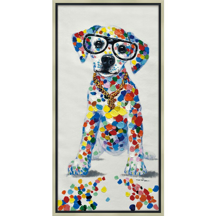 キャンバスにひとつひとつハンドペイントが施されたアートに樹脂フレームをセットしたアートフレーム。バリエーション豊かなアートをお楽しみ頂けます。■材質：キャンバス・樹脂フレーム■仕様：壁掛用、油絵ハンドペイント油絵具で1枚ずつ描いていますので...