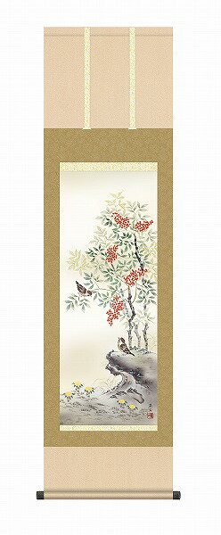 高見蘭石 名芸大卒業後、三美会に入会。ますます画技を磨き日本画の真髄を会得する。伝統の日本美を 追求した構図の素晴らしさで定評を集める。 真冬に鮮やかな真紅の実を結ぶ南天は厄除けの霊力があるとして植えられてきた霊木。厄除縁起の逸品を貴家の安...