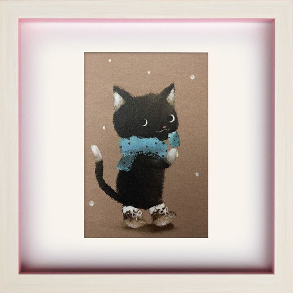 菜生(Nao)　1993年生まれ。大阪府在住。見た人の気持ちがほっこりするようなあたたかなアートです。幼い頃から虫や動物、生き物が大好きで、川遊びや海も好きで今も水族館に夢中です。ポップなフレームにセットされており「ぬくもり」を感じる絵は飾...