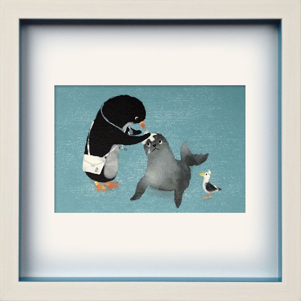 菜生(Nao)　1993年生まれ。大阪府在住。見た人の気持ちがほっこりするようなあたたかなアートです。幼い頃から虫や動物、生き物が大好きで、川遊びや海も好きで今も水族館に夢中です。ポップなフレームにセットされており「ぬくもり」を感じる絵は飾...