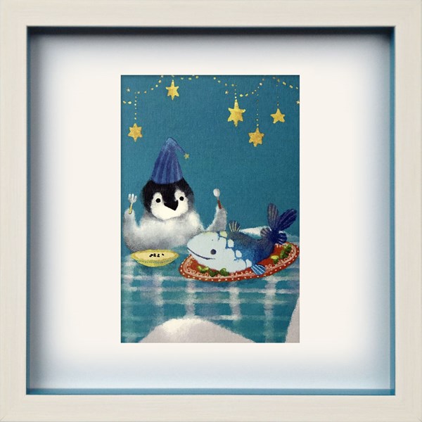 菜生(Nao)　1993年生まれ。大阪府在住。見た人の気持ちがほっこりするようなあたたかなアートです。幼い頃から虫や動物、生き物が大好きで、川遊びや海も好きで今も水族館に夢中です。ポップなフレームにセットされており「ぬくもり」を感じる絵は飾...