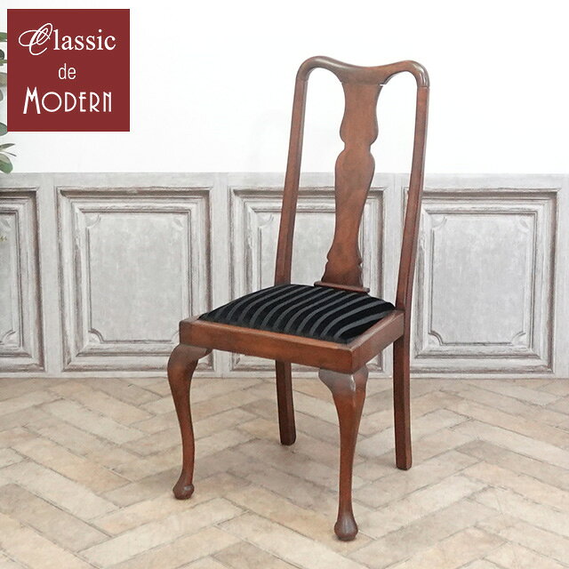 品名・品番 antique81008a　チェア　1920年頃　マホガニー材　イギリス サイズ W 51 x D 57 x H 106 (座面高 48) cm 商品について 優雅で可憐な曲線美が美しい、座面張り替え済ダイニングチェアです。 イ...
