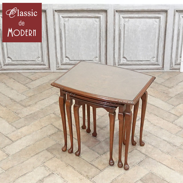 品名・品番 antique80586　ネストテーブル　1940年頃　ビーチ材　イギリス サイズ 大:W 55.5 x D 43 x H 52 cm中:W 40.5 x D 38 x H 49 cm小:W 31.5 x D 34 x H 46...