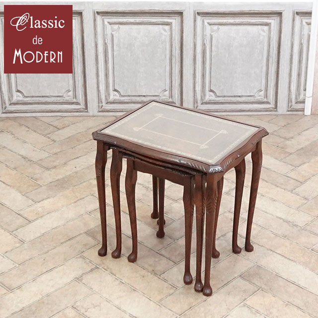 品名・品番 antique80682　ネストテーブル　1940年頃　ビーチ材　イギリス サイズ 大:W 54 x D 42 x H 53.5 cm中:W 42.5 x D 35 x H 50.5 cm小:W 32.5 x D 28 x H ...