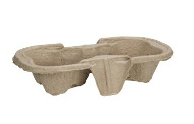 パルプ素材を使った丈夫なクラフトカラーが特徴のカップフォルダーです。 カップから出る水滴などにも十分耐久性がありよれることなくしっかりとカップを保持します。●CCR 紙カップフォルダー 2杯入 8-22oz 対応　50個入 ●1ボール入数　...