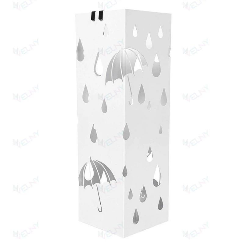【オシャレなデザイン】落ちている雨と雨中の傘をデザインした方型傘立です。現代感が溢れているデザインは、玄関のアクセントとして、明るい雰囲気を演出してくれます【便利な水受けトレイ】内部は着脱可能な水受け皿が付いております。水が溜まったらサッと...