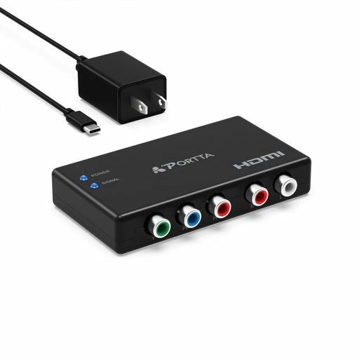 【アナログRGB入力-HDMI出力変換コンバーター】YPBPRコンポーネントビデオ信号をHDMI信号に変換し、出力するコンバーターです。(注:逆に使えません。) 【1080P高解像度に対応】出力解像度は:480i、480p、576i、576...