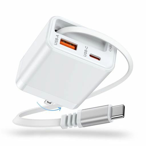 【巻き取りケーブルで充電が劇的にラクに!】従来の充電器+ケーブル方式に別れを告げましょう!35W巻き取り式設計は、ケーブル絡まり・収納スペース不足・外出時の煩雑さを一挙解決。コードが本体にスッキリ内蔵されるため、バッグ内で他の物に絡まる心配...