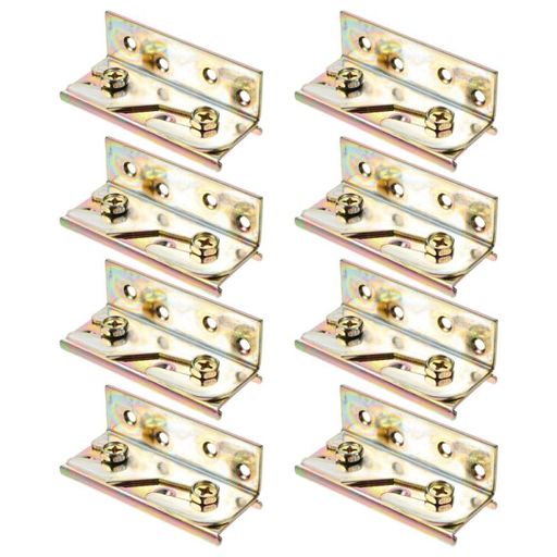 【堅牢な設計と耐荷重性】金属製ベッドレールブラケットは、9.00x3.00x0.20cmの寸法で設計され、耐久性に優れた構造によりベッドフレームをしっかりと固定し、安定した耐荷重を実現します。 【使いやすい取付け】シンプルなインストールプロ...