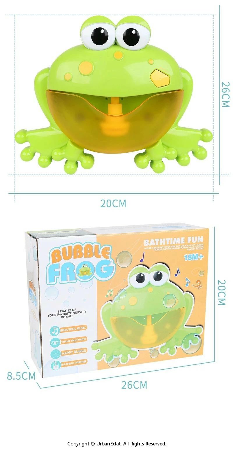 【入浴玩具】：かわいいカエルの外観、面白いシャボン玉製造機。お風呂に苦手な子供でも、お風呂嫌い子でも、楽しくお風呂を楽しめます！ 【操作簡単】：シャボン液を入れて、スイッチを押すだけで、1分間に500個以上のシャボン玉を作れます。 【吸盤式...