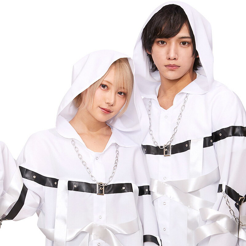 メーカー希望小売価格はメーカーカタログに基づいて掲載しています。ファングル ゴーストシャツおソロで着てみたい！推しに着せたい！体型を気にせず着られる少しゆったりめのジェンダーレスコスチュームシリーズ。拘束具のようなベルト、垂れ下がったリボン...