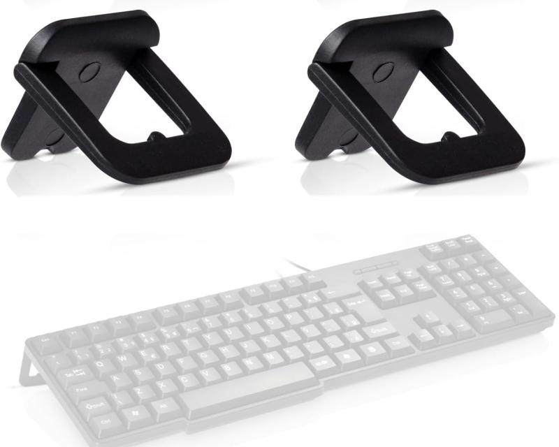 ミニユニバーサルキーボードとノートパソコンスタンド Logitech K120 G910 G810 G610 G PROキーボード用 (ユニバーサルキーボードスタンド 足脚) ブラック最適な快適さのためにキーボードの角度を調整し、手首の負担...